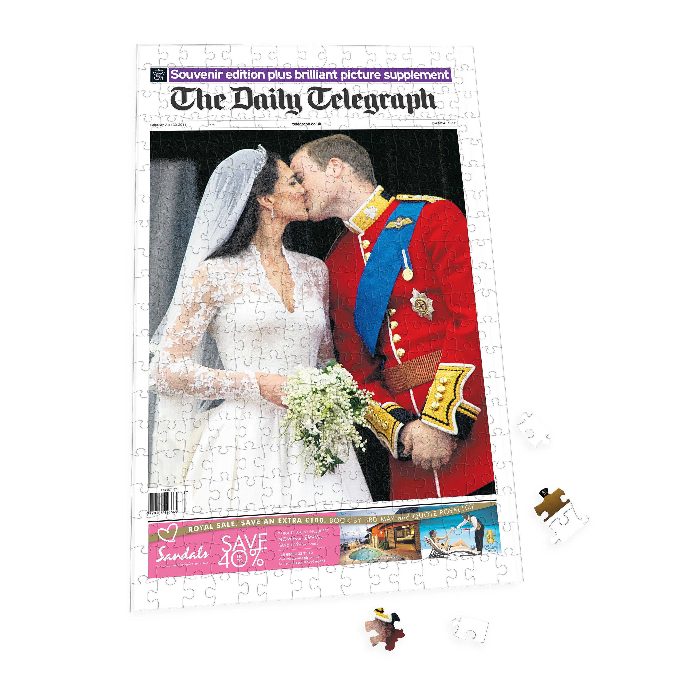 Personalised "The Telegraph" Front Page 400 Piece Jigsaw Puzzle – All ...
